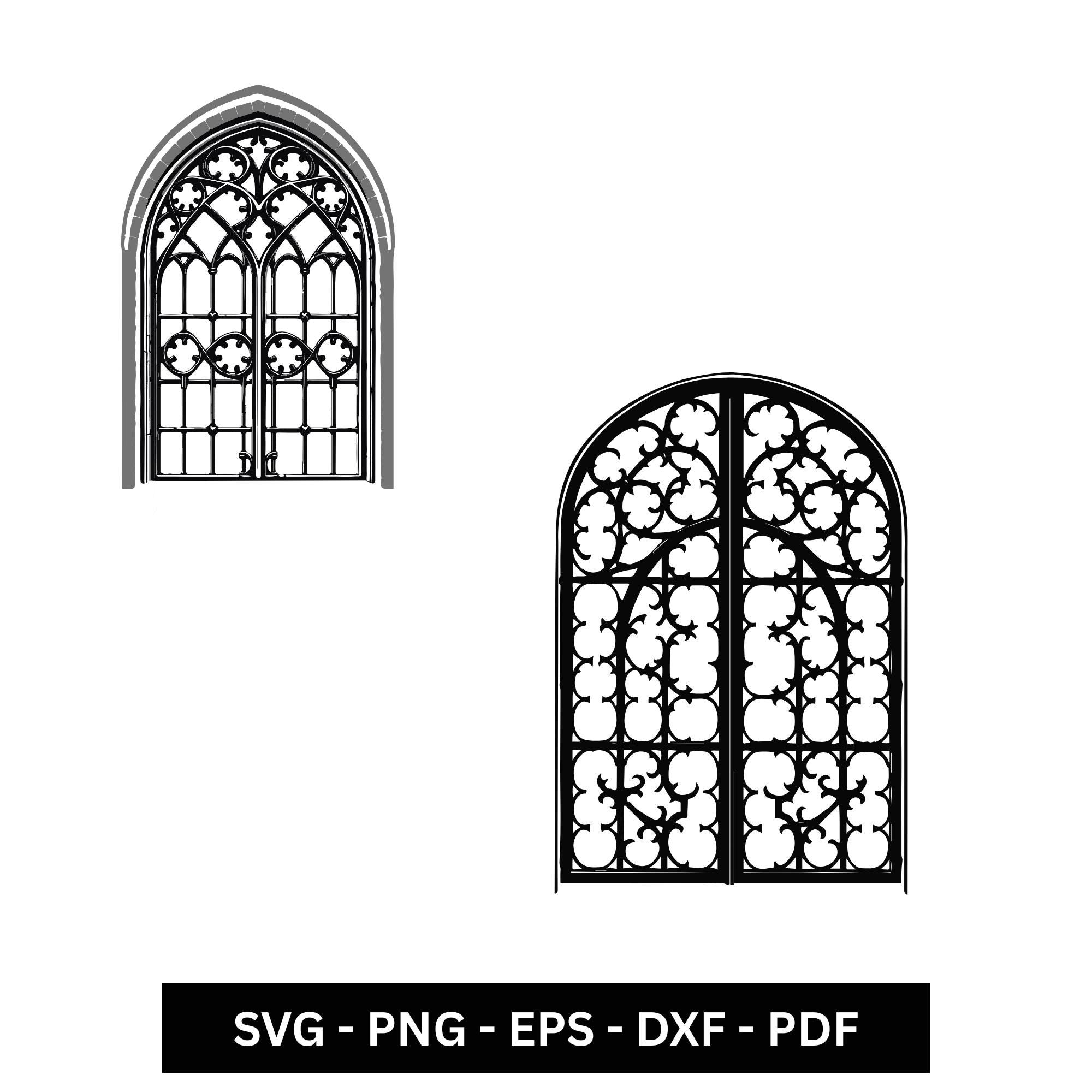 Gothic Window Svg Bundle, Gothic Window Svg Vector Set, Gothic Window ...