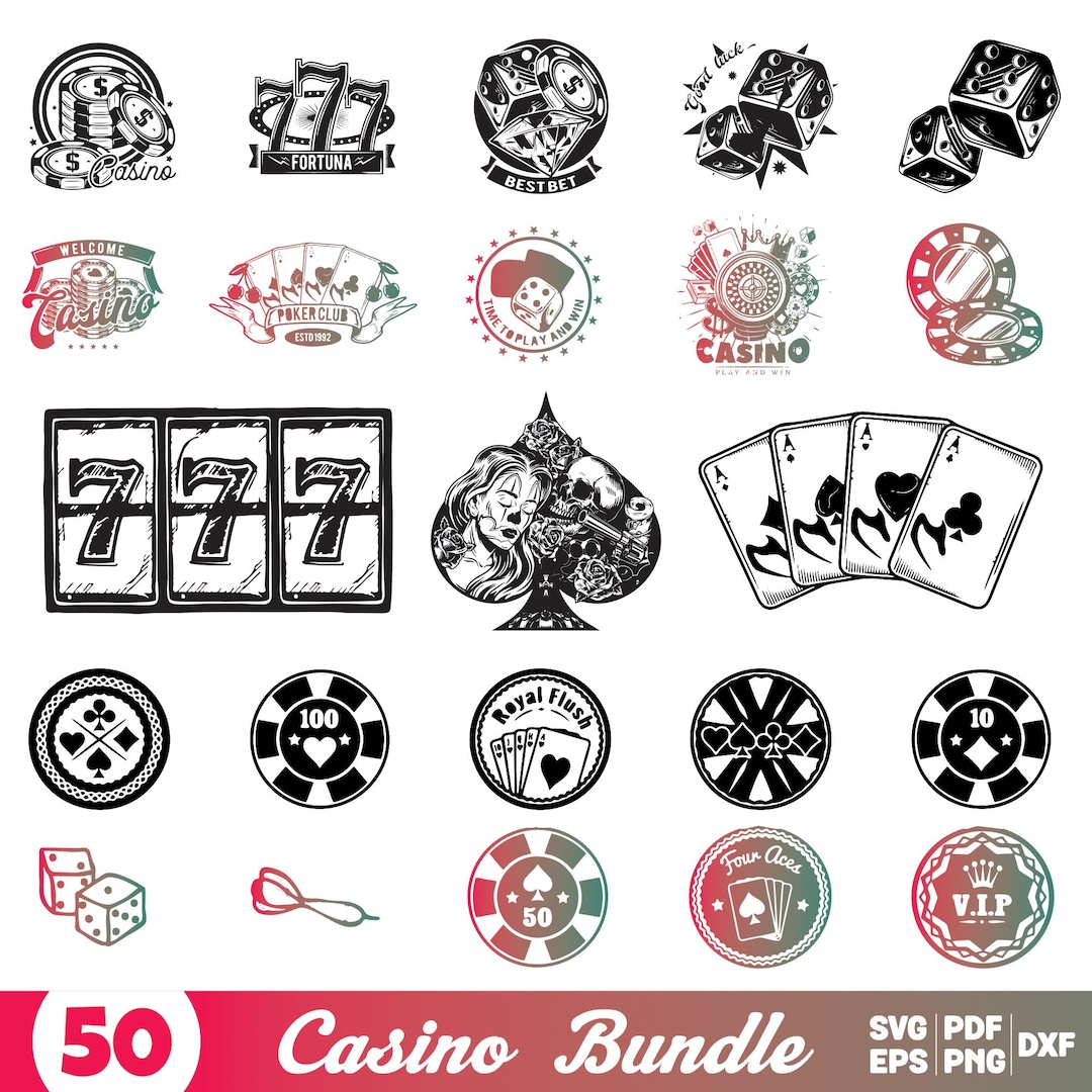 Casino Svg Bundle, Casino Clipart for Cricut, Casino Ghost Silhouette ...