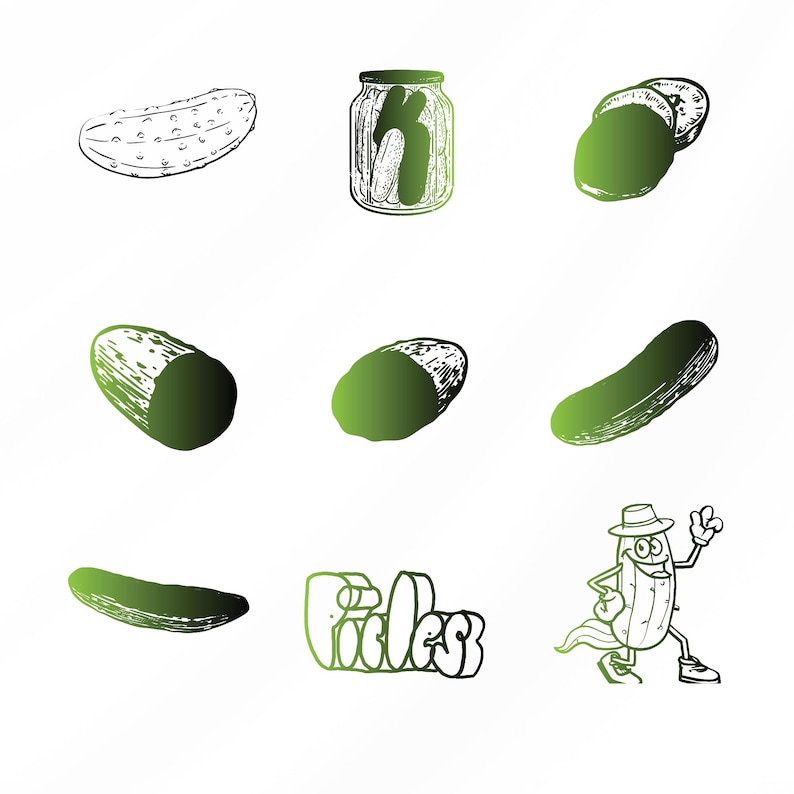 Pickles Svg Bundle, Funny Pickles Clipart for Cricut, Pickle Quotes ...