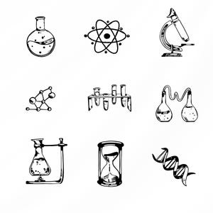 Science Svg Bundle, Science Clipart for Cricut, Lab Equipments ...