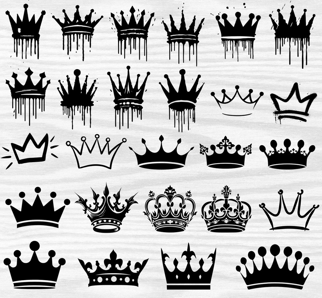 Ultimate Crown SVG Bundle, Crown Clipart Bundle, Royal Crown SVG, Crown ...