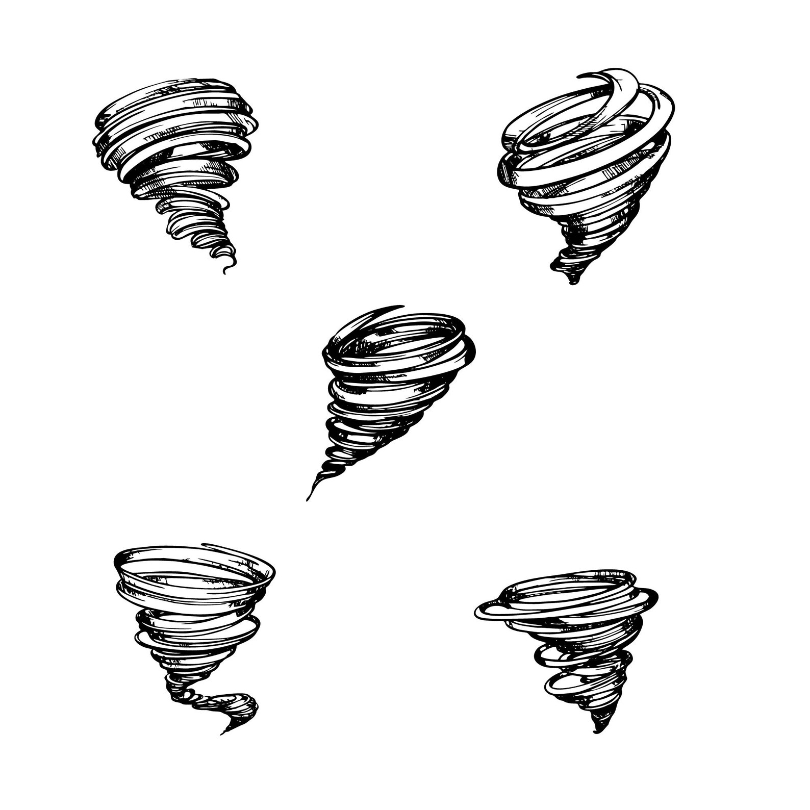 Tornado Svg Bundle, Tornado Clipart for Cricut, Strom Silhouette ...