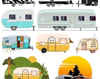 Trailer Home SVG Bundle, Trailer Home Dxf, Trailer Home Png, Trailer ...
