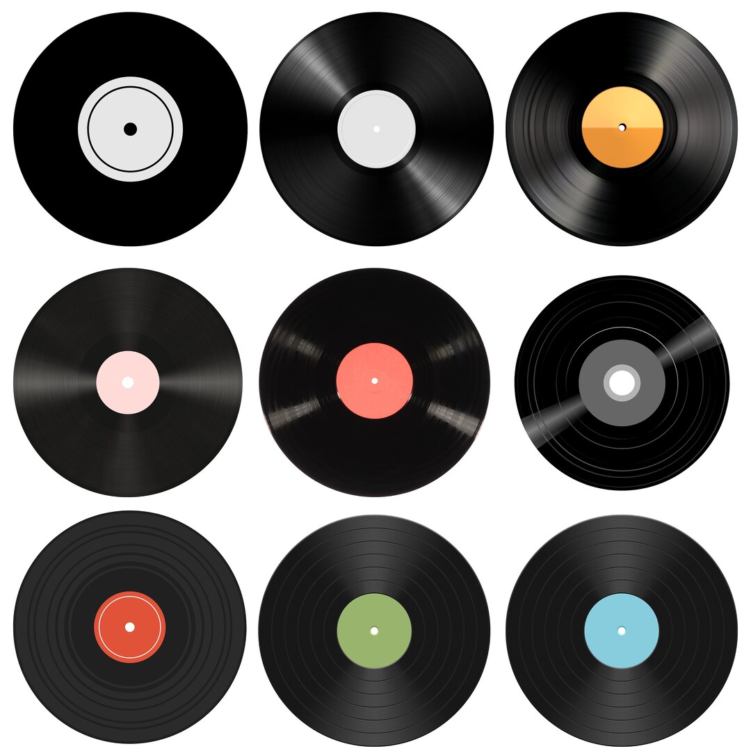 Vinyl Record SVG Bundle, Vinyl Record Dxf, Vinyl Record Vector, Vinyl ...