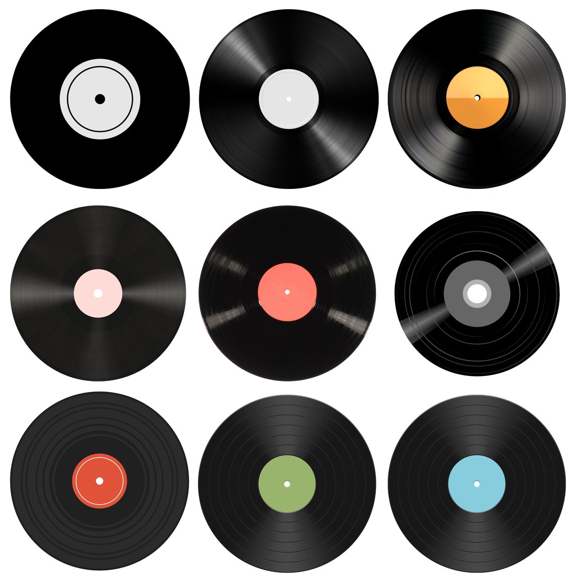 Vinyl Record SVG Bundle, Vinyl Record Dxf, Vinyl Record Vector, Vinyl ...