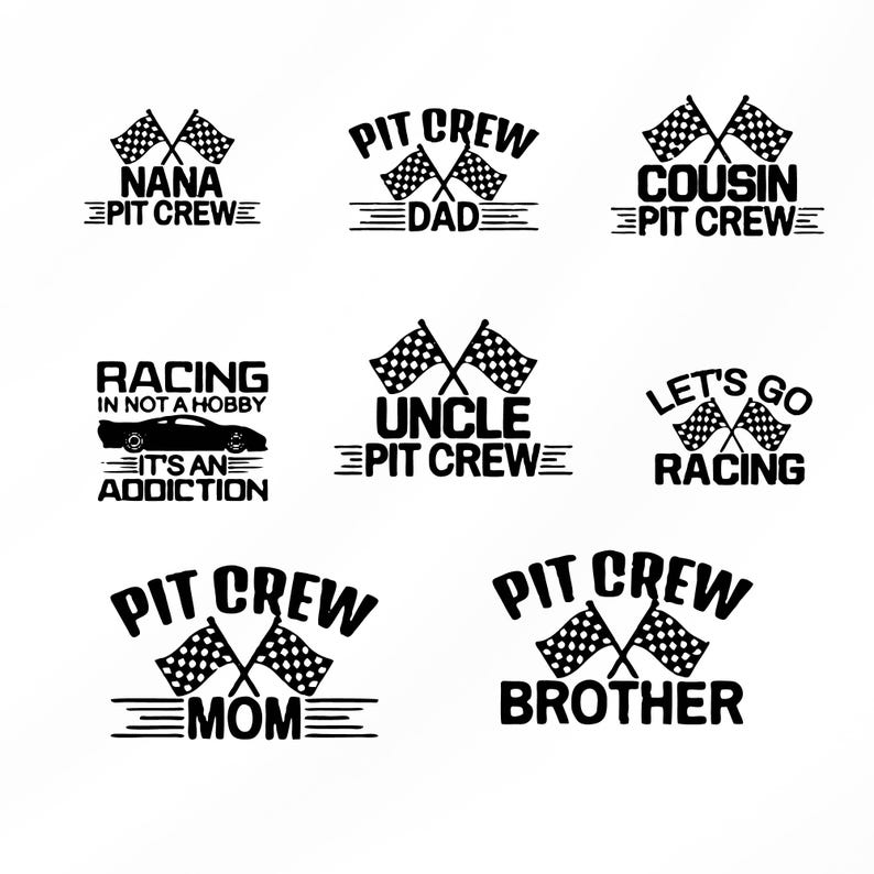 Racing Svg Bundle, Checkered Flag Clipart for Cricut, Racing Silhouette ...