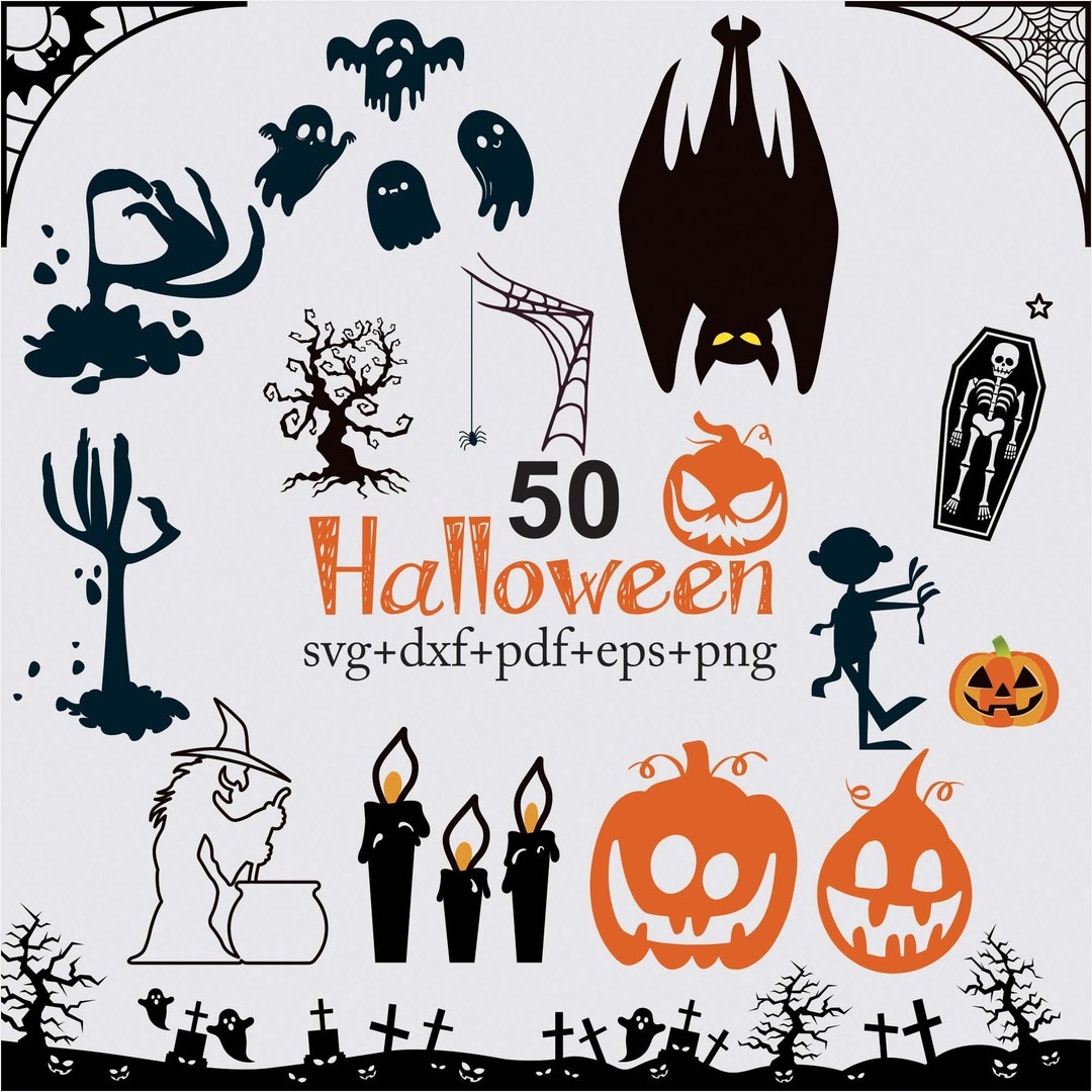 Halloween Svg Bundle, Halloween Clipart for Cricut, Halloween ...