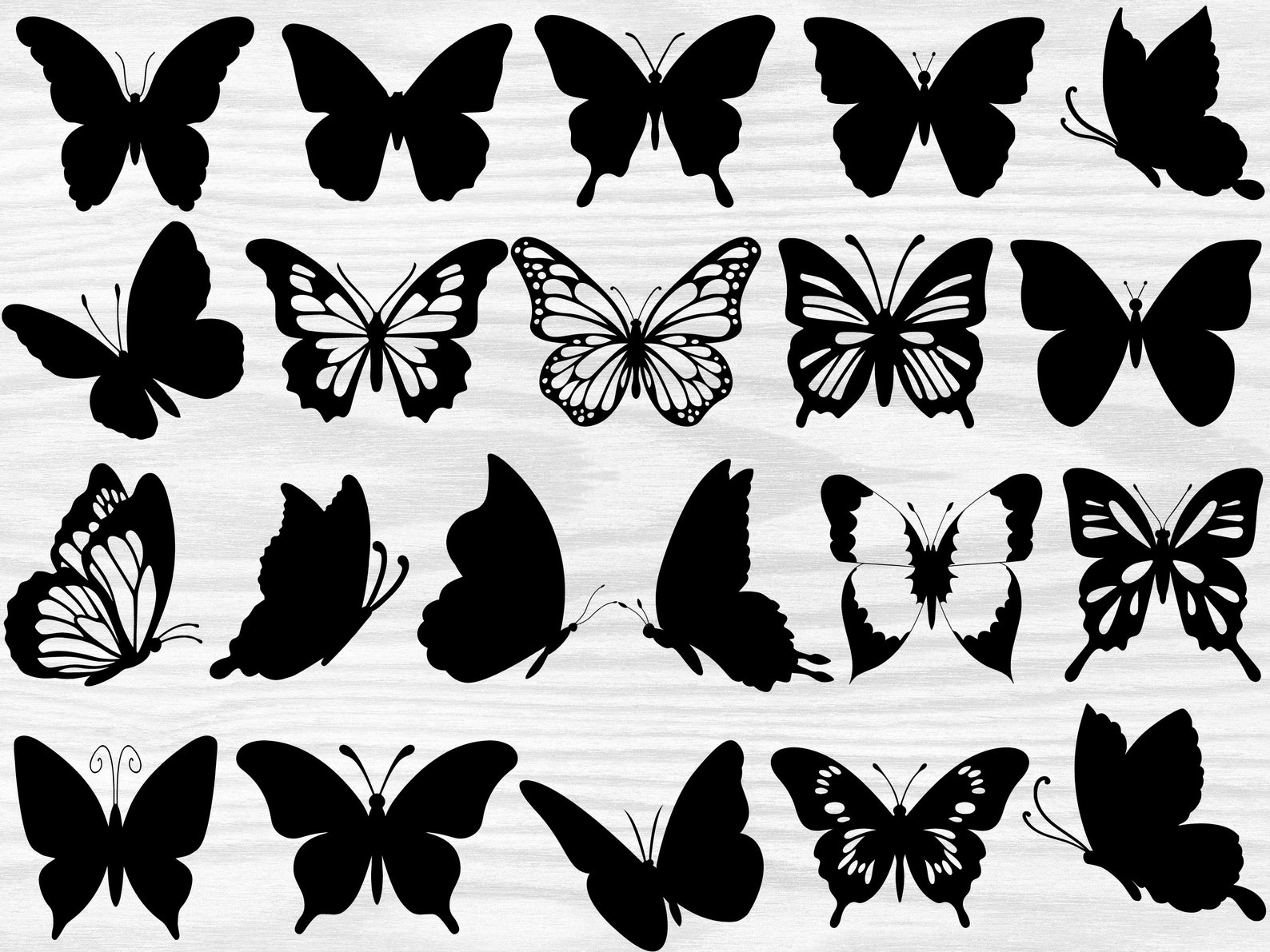 Butterfly Svg Bundle, Butterfly Silhouette Bundle, Layered Butterfly ...