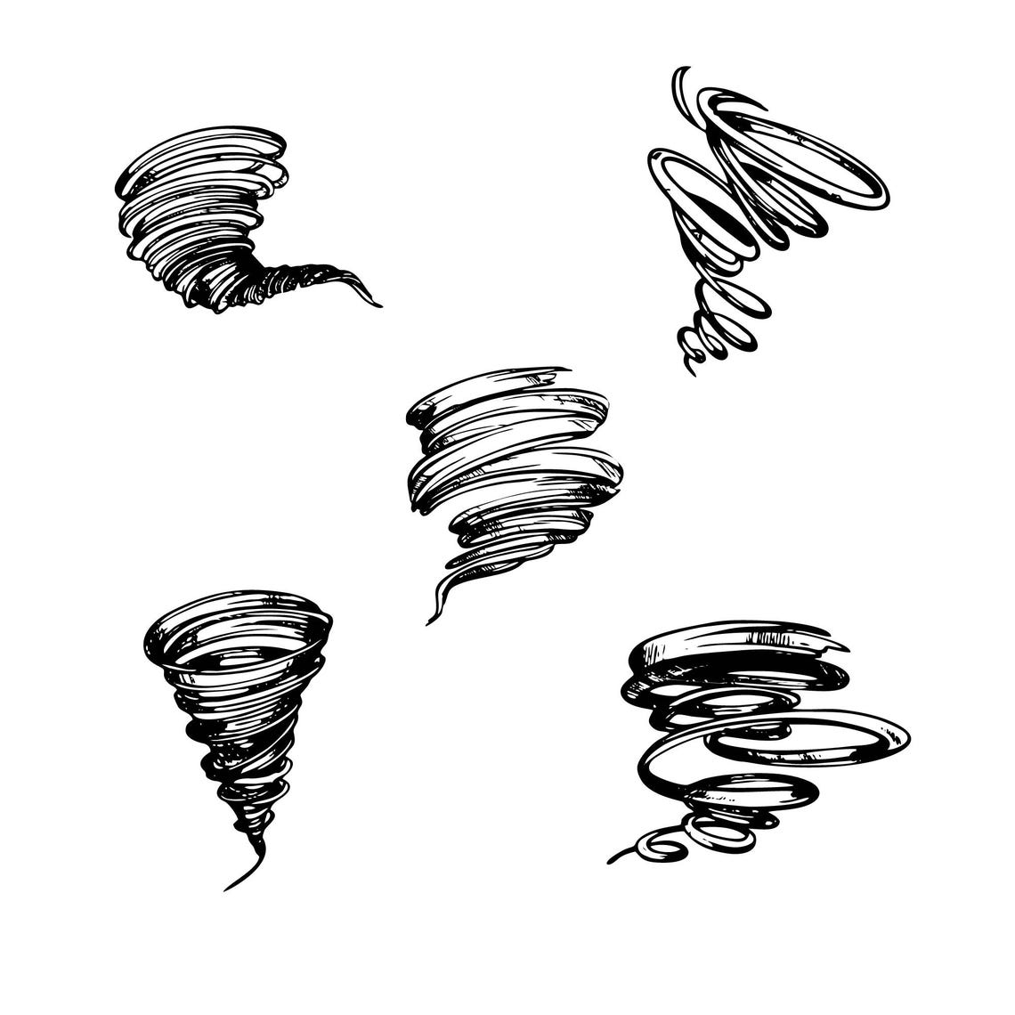 Tornado Svg Bundle, Tornado Clipart for Cricut, Strom Silhouette ...