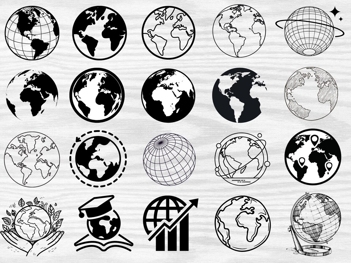 Globe Svg Bundle, Earth SVG, World Svg, World Globe Svg ,snow Globe Svg ...