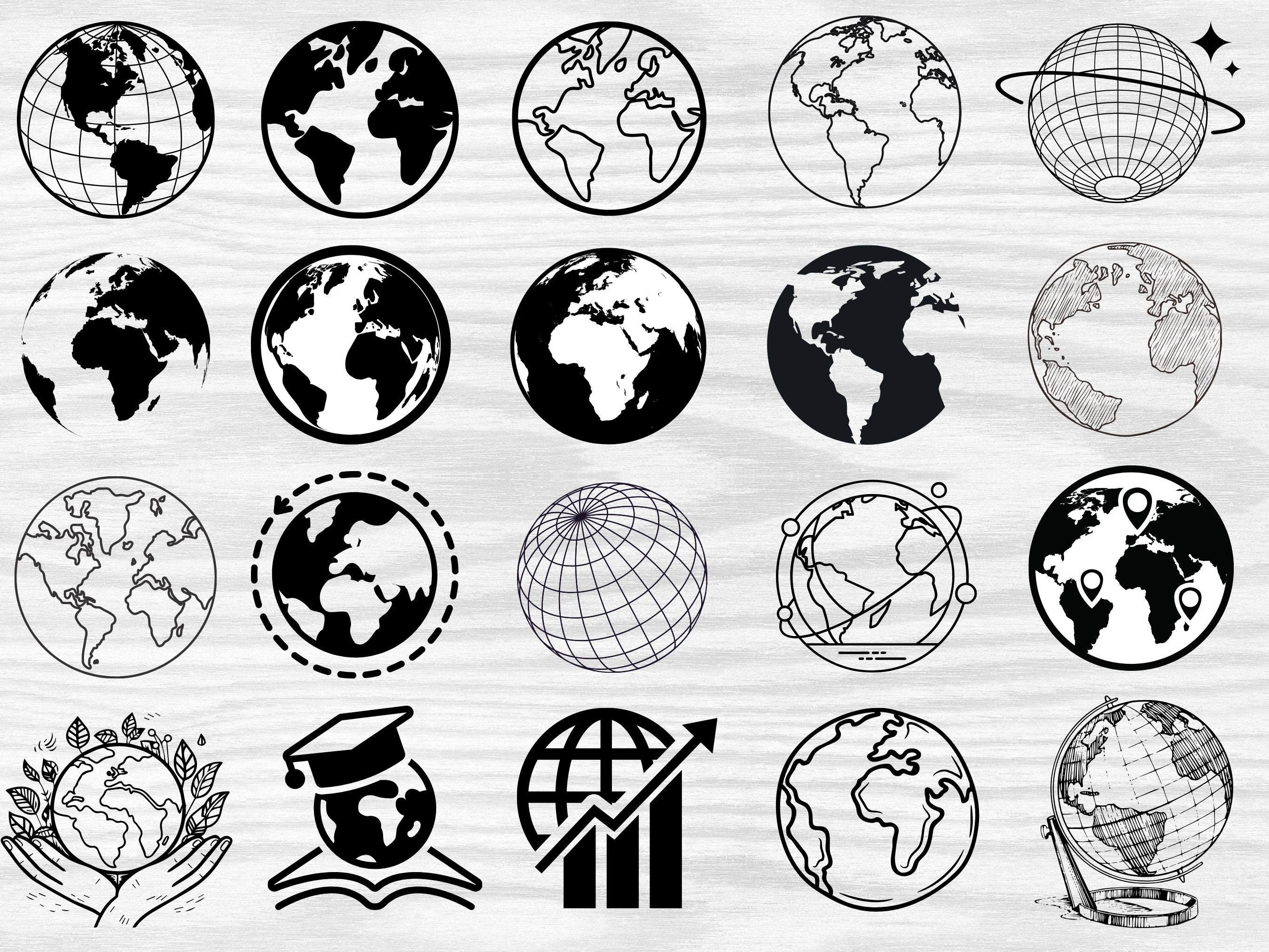 Globe Svg Bundle, Earth SVG, World Svg, World Globe Svg ,snow Globe Svg ...