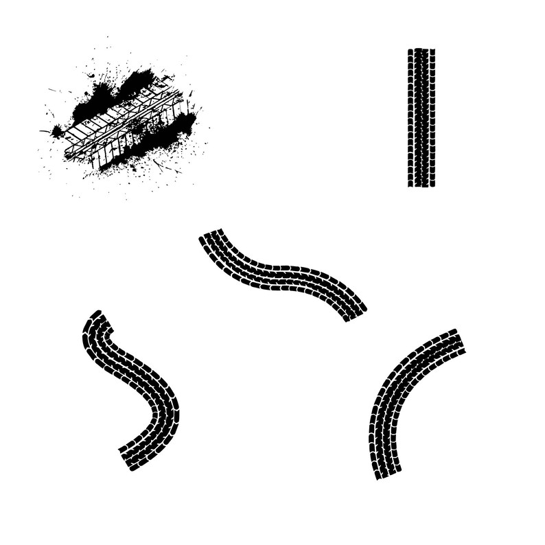 Tire Track Svg Bundle, Tire Track Clipart for Cricut, Dirt Mark ...