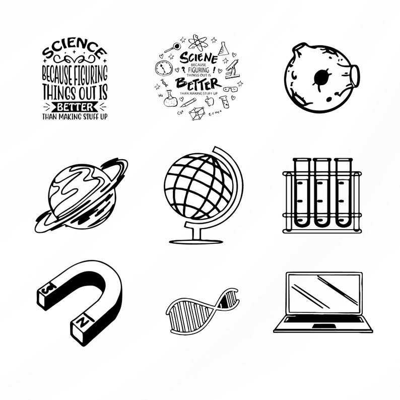 Science Svg Bundle, Science Clipart for Cricut, Lab Equipments ...
