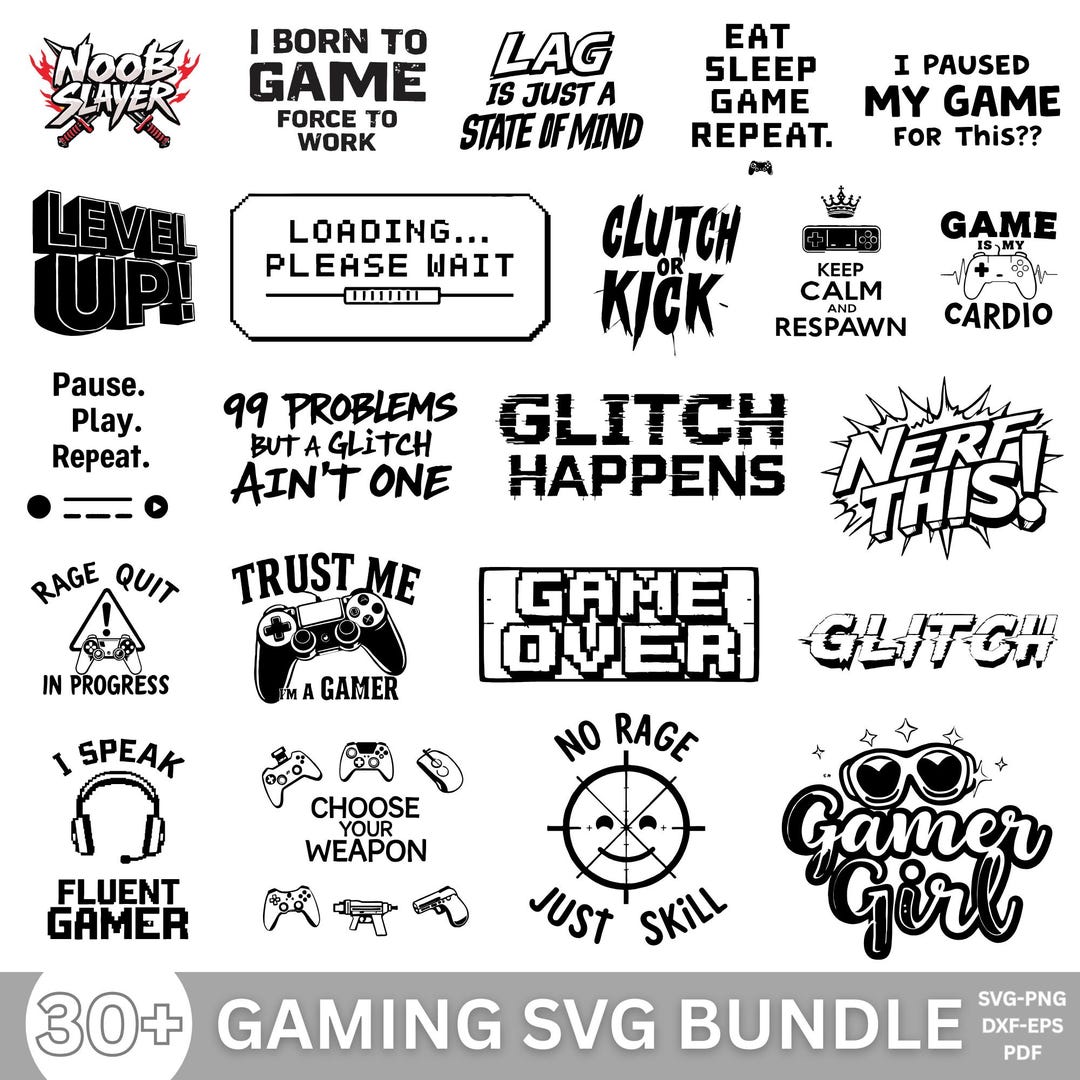 Gamer Svg, Gamer Svg Bundle, Gaming Svg Bundle, Funny Gamer Sayings Svg ...