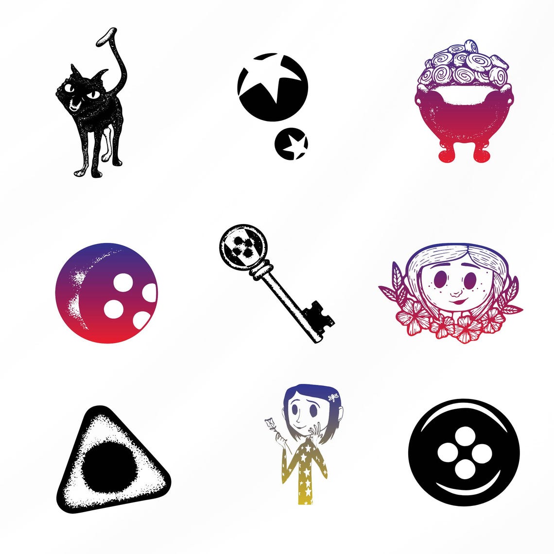 Coraline Svg Bundle, Coraline Clipart for Cricut, Coraline Ghost ...