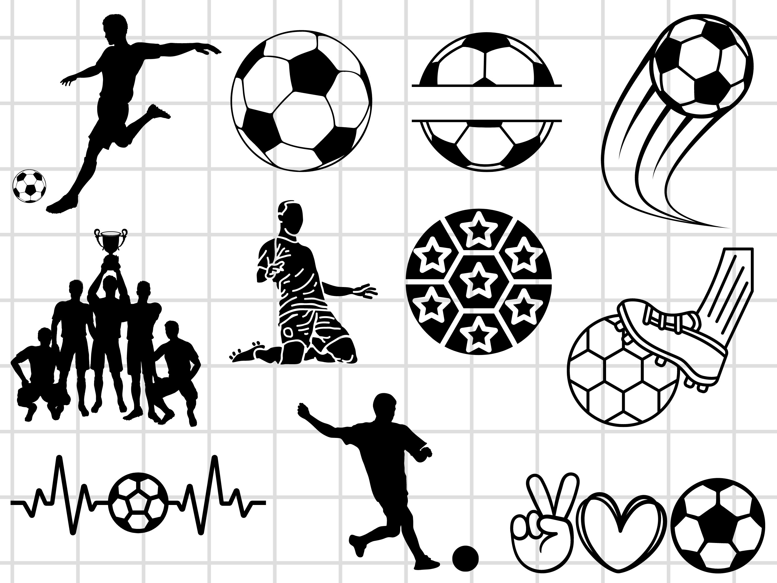 Ultimate Soccer Svg Bundle, Soccer Ball Monogram Svg,soccer Designs ...