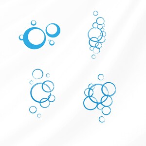 Bubbles Svg Bundle, Bubbles Clipart for Cricut, Bubble Silhouette ...