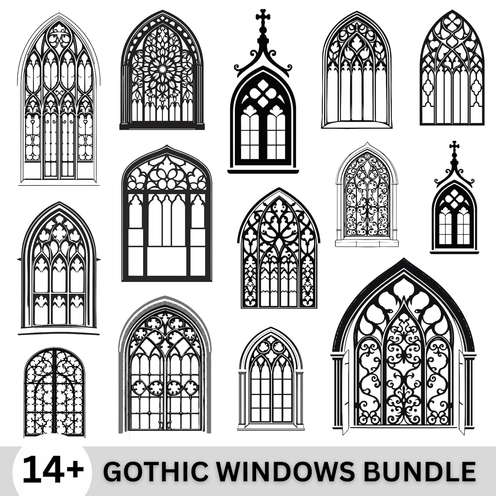 Gothic Window Svg Bundle, Gothic Window Svg Vector Set, Gothic Window ...