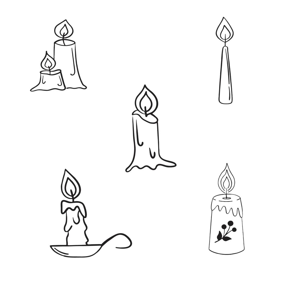 Candle Svg Bundle, Candle Clipart for Cricut, Candle Silhouette, Prayer ...
