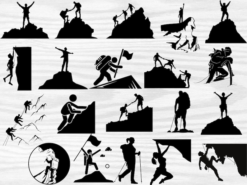 Mountain Climbing Svg Bundle, Mountain Climbing Clipart Bundle ...