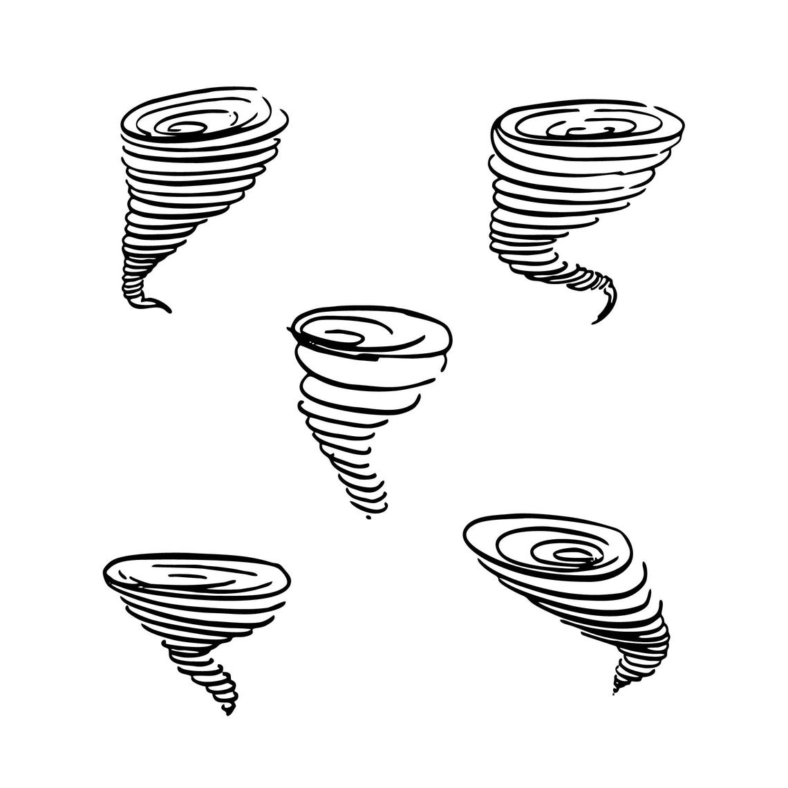 Tornado Svg Bundle, Tornado Clipart for Cricut, Strom Silhouette ...