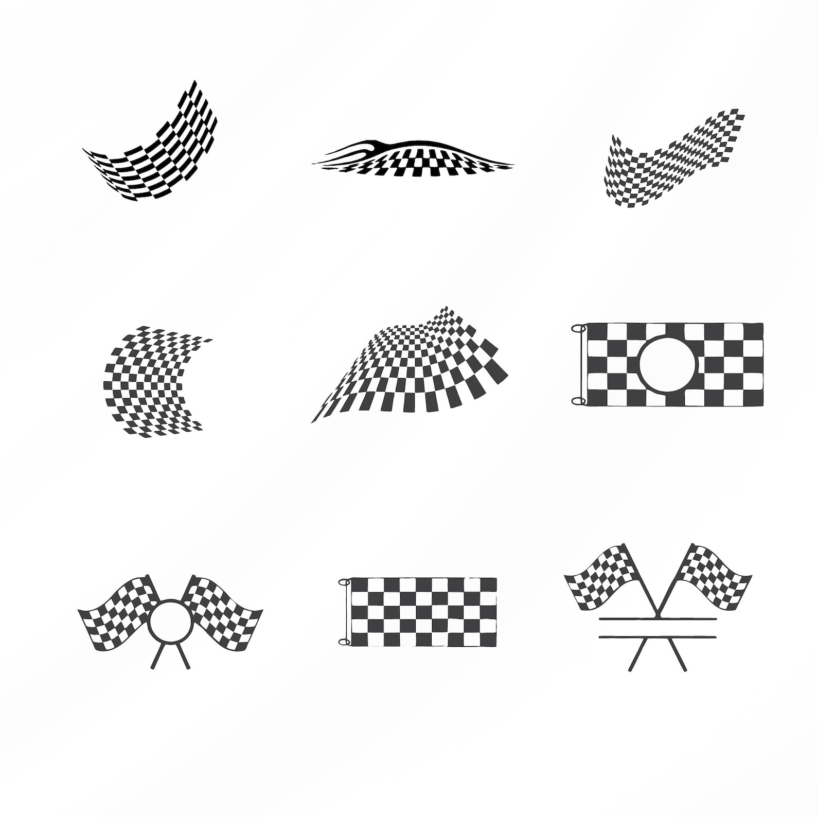 Racing Flag Svg Bundle, Checkered Flag Clipart for Cricut, Racing Flag ...