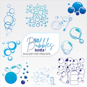 Bubbles Svg Bundle, Bubbles Clipart for Cricut, Bubble Silhouette ...