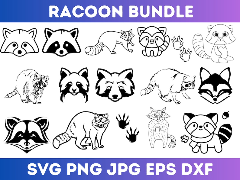 Raccoon SVG Bundle, Raccoon Svg, Raccoon Head Svg, Raccoon Png ...