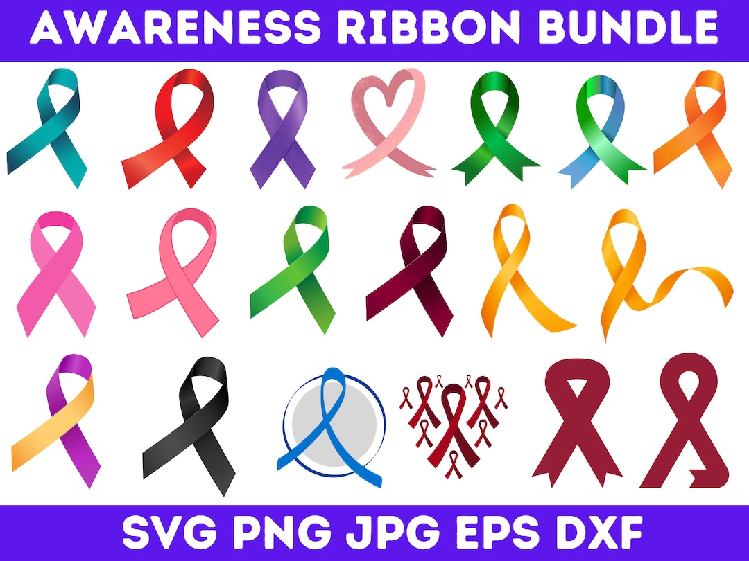 Awareness Ribbon SVG, Breast Cancer SVG, Cancer Ribbon SVG, Survivor ...