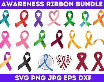 Awareness Ribbon SVG, PNG, Breast Cancer Svg, Cancer Ribbon SVG ...