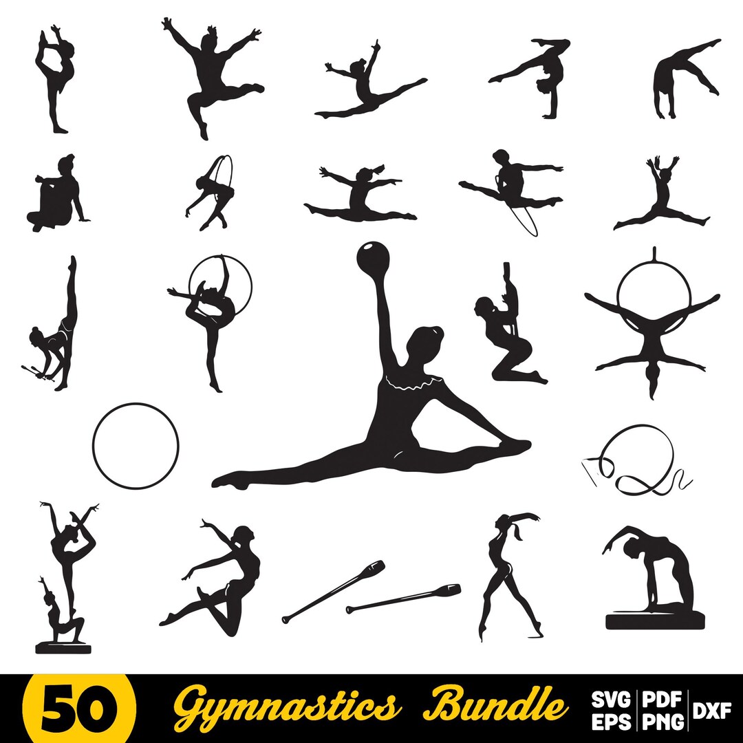 Gymnastics Svg Bundle, Gymnastics Clipart for Cricut, Acrobatics ...