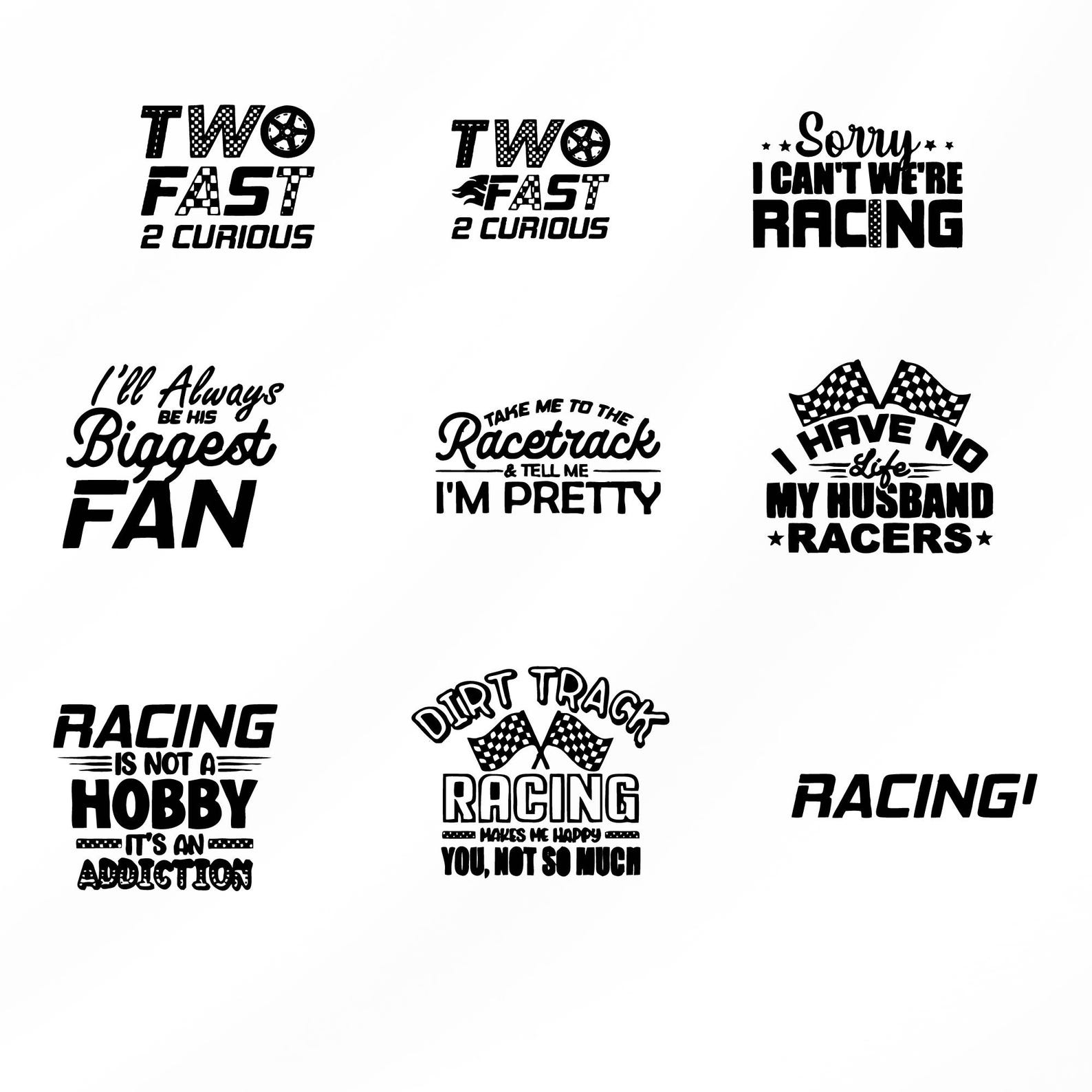 Racing Svg Bundle, Checkered Flag Clipart for Cricut, Racing Silhouette ...
