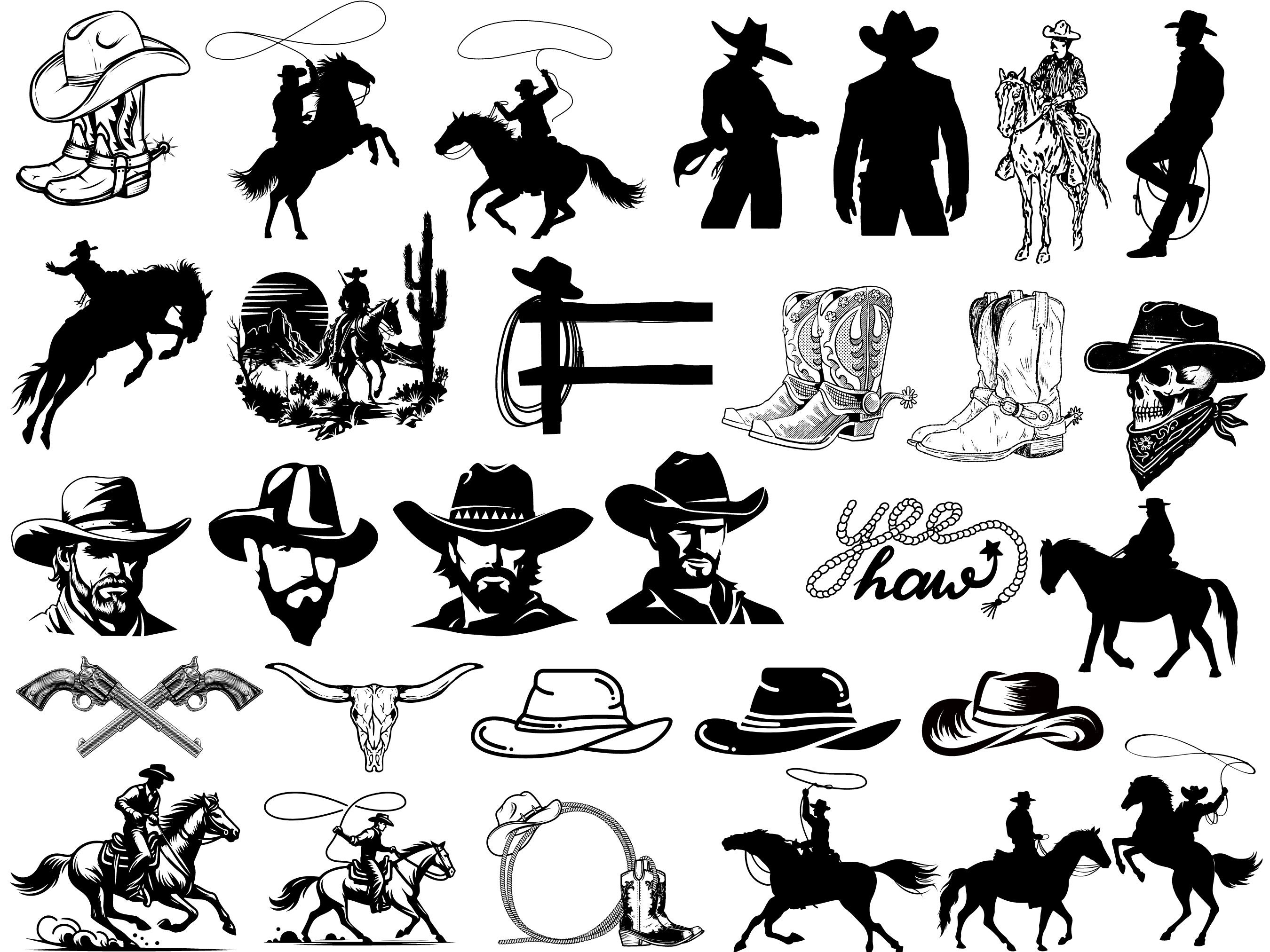 Western Boy Svg, Cowboy Svg, Cowboy Hat Svg, ,cowboy Silhouette Svg ...