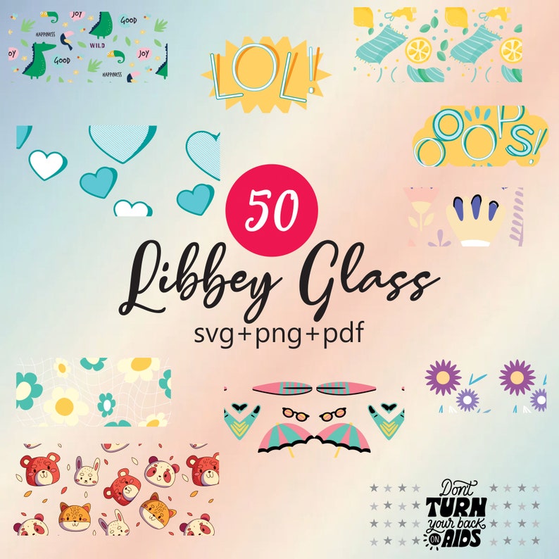 Libbey Glass Svg Bundle, Libbey Glass Can Wrap Clipart for Cricut ...