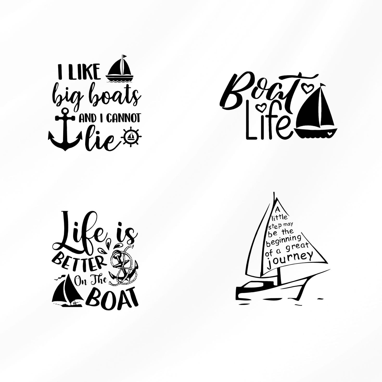 Boating Svg Bundle, Boating Clipart for Cricut, Boating Quotes ...