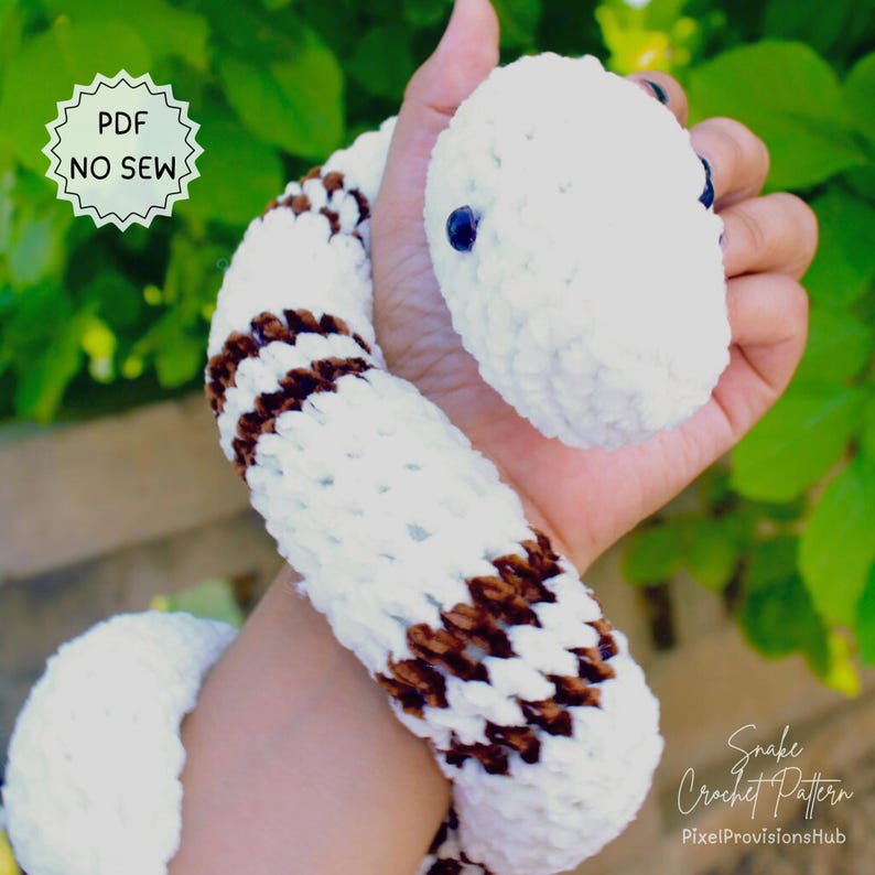 Snake Crochet Pattern - Cute Snake Plushies Crochet No Sew Tutorial ...