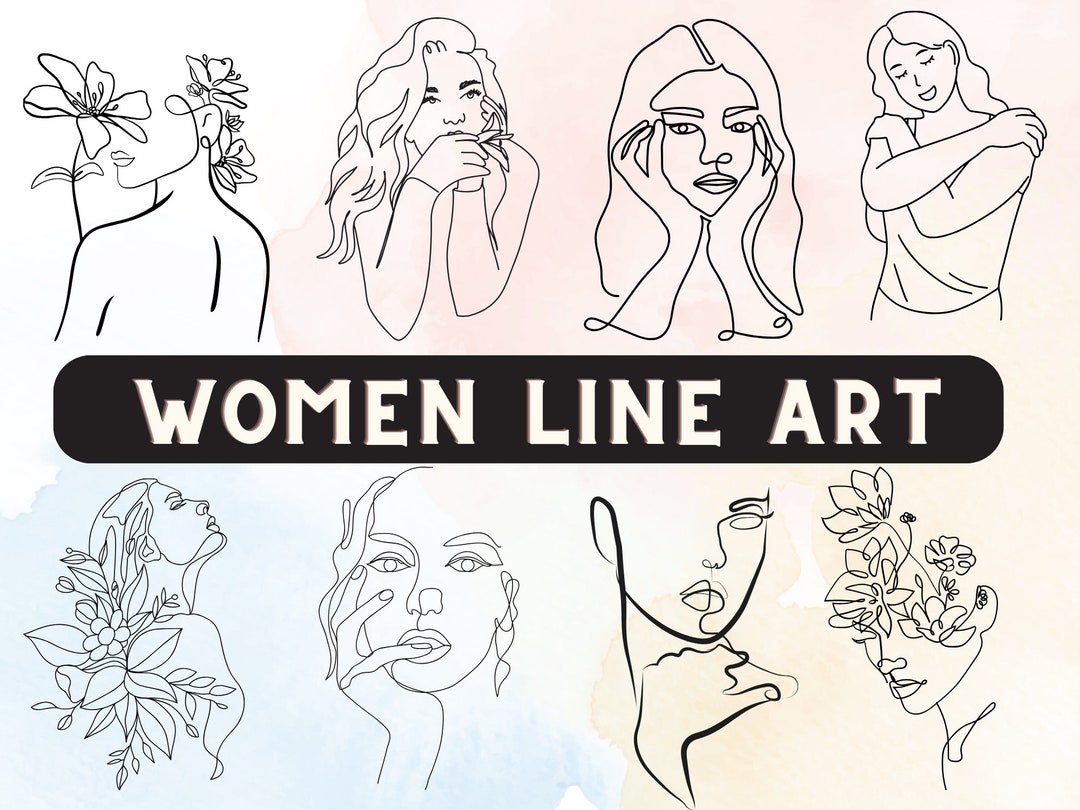 Line Art Woman Svg\ Lady Face One Line\ One Line Woman\ Face Silhouette ...