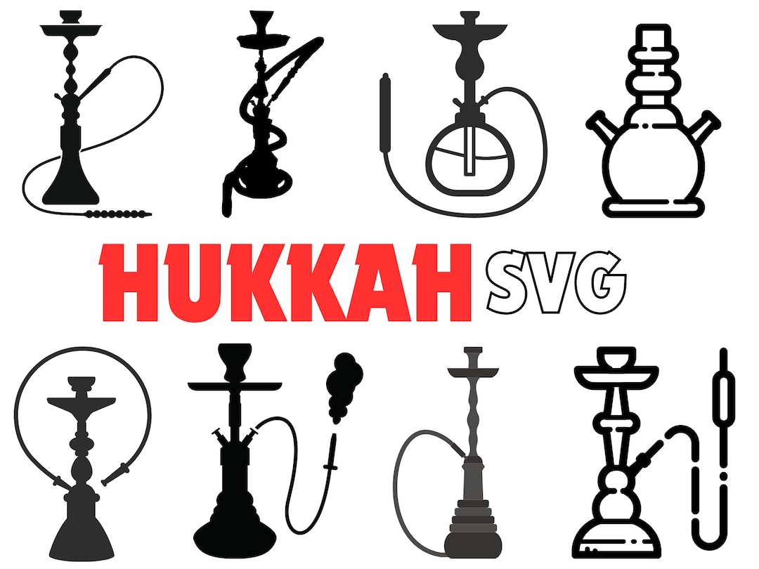 Hookahs Clipart, Shisha Clipart, Smoking Svg/ Hookah Bundle Svg/ Hookah ...