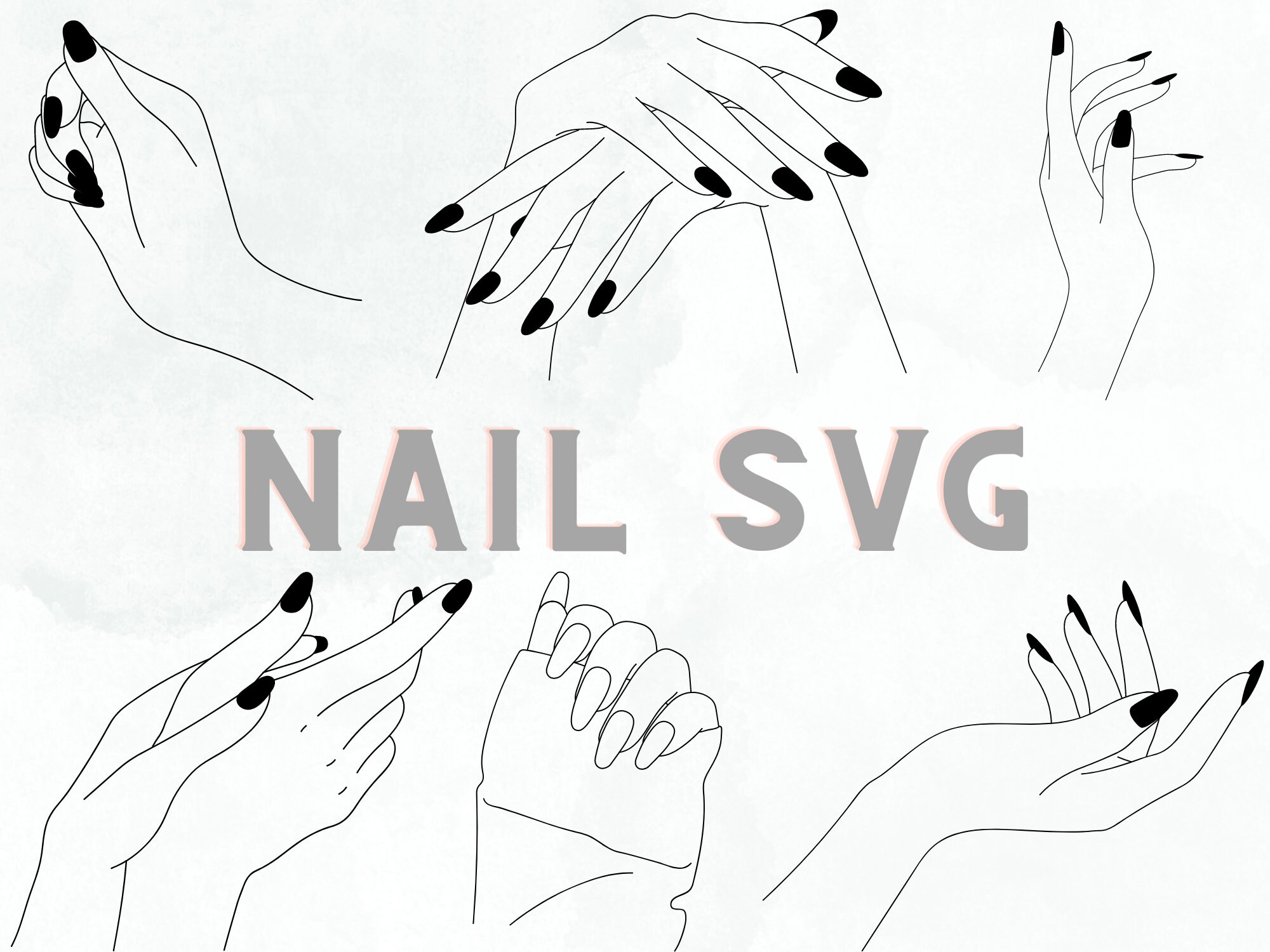 Nail Tech SVG Bundle\ Nail Artist SVG Cut File\ Girl Hand Svg\ Nail Art ...