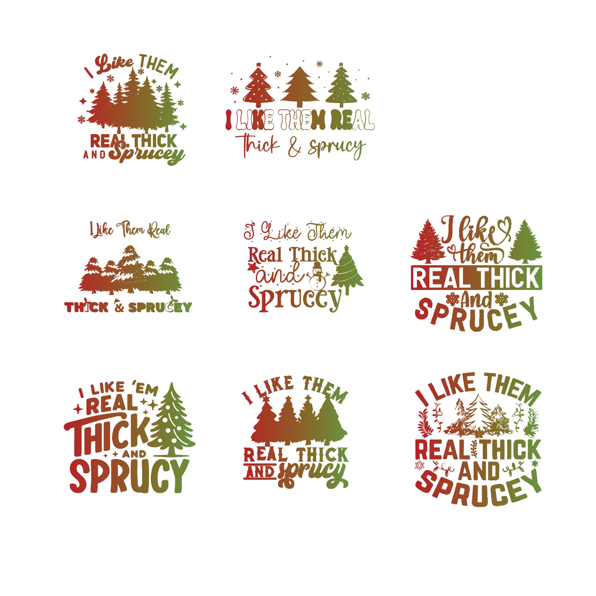 Real Thick Svg Bundle, Real Thick Clipart for Cricut, Real Thick and ...