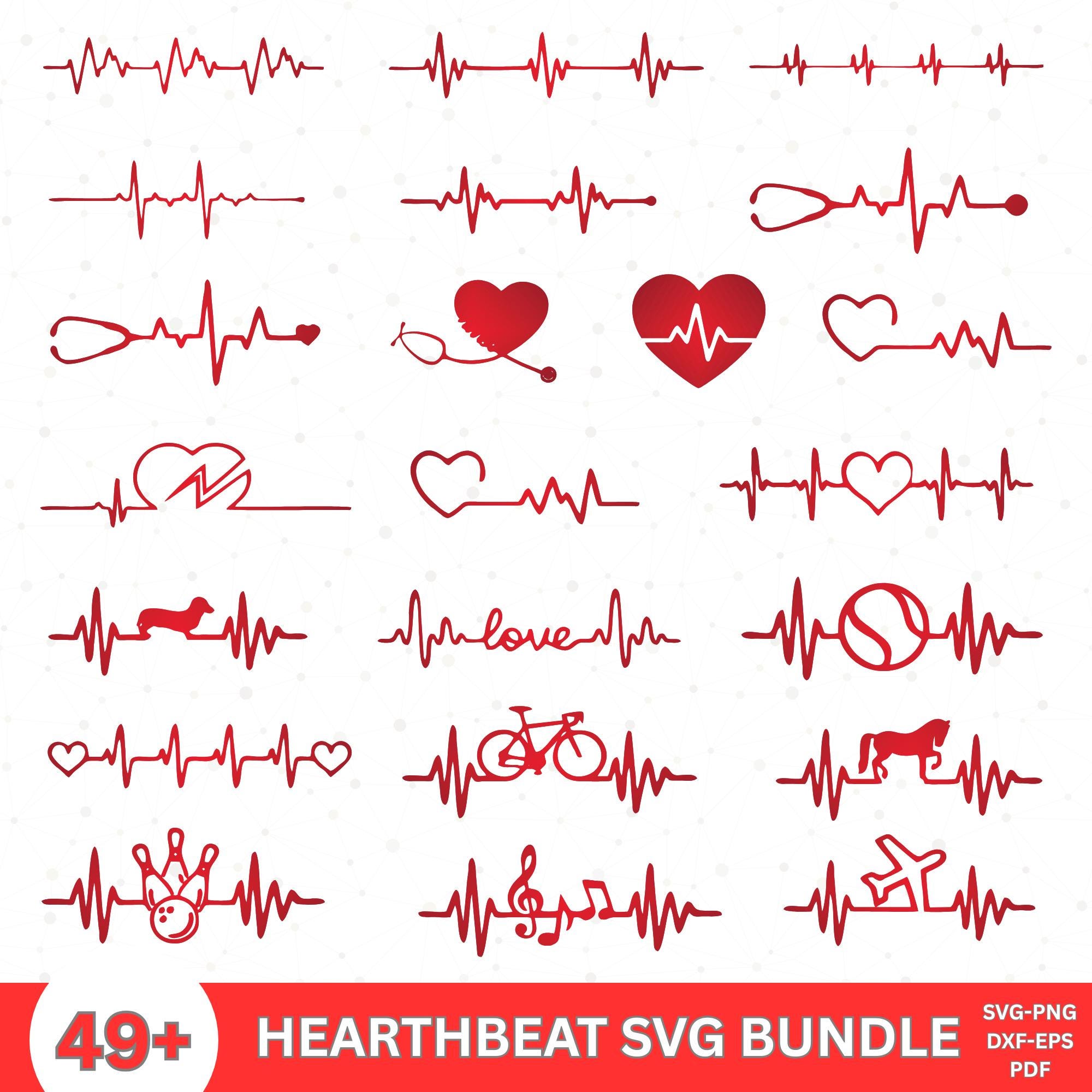 Heartbeat SVG Bundle, Heartbeat Clipart, Heartbeat SVG Cut Files for ...