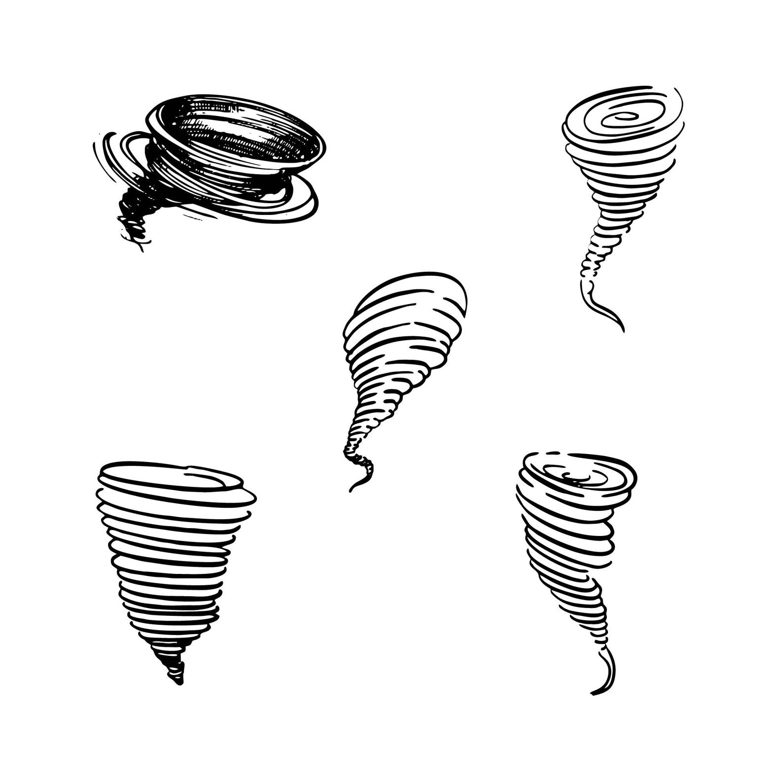 Tornado Svg Bundle, Tornado Clipart for Cricut, Strom Silhouette ...