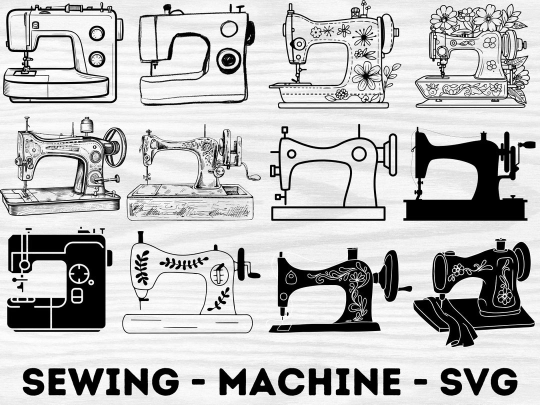 Sewing Machine SVG Bundle, Floral Sewing Machine Svg, Tailor Svg ...