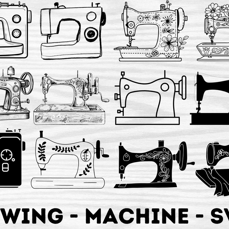 Sewing Machine Svg - Etsy