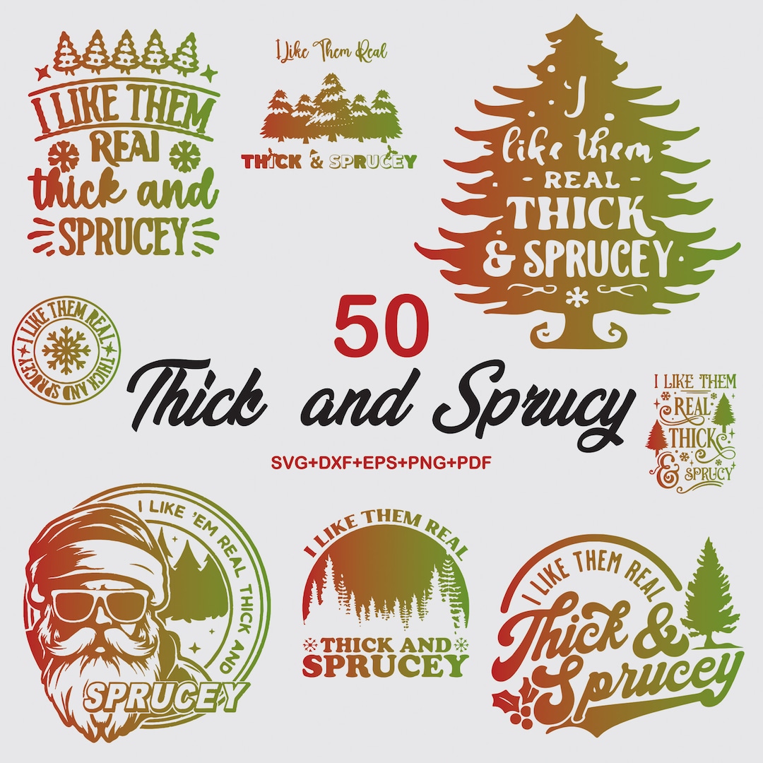 Real Thick Svg Bundle, Real Thick Clipart for Cricut, Real Thick and ...
