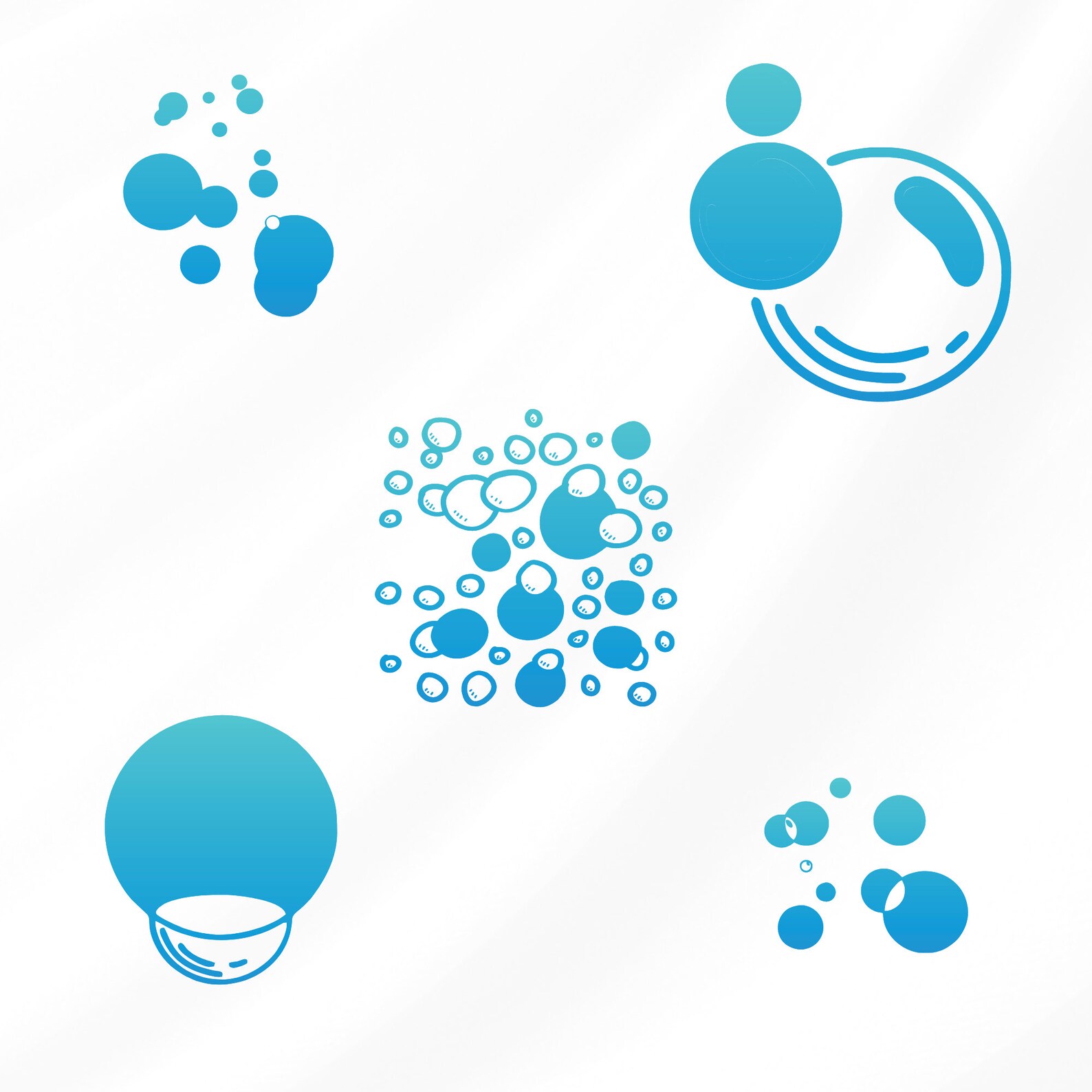 Bubbles Svg Bundle, Bubbles Clipart for Cricut, Bubble Silhouette ...