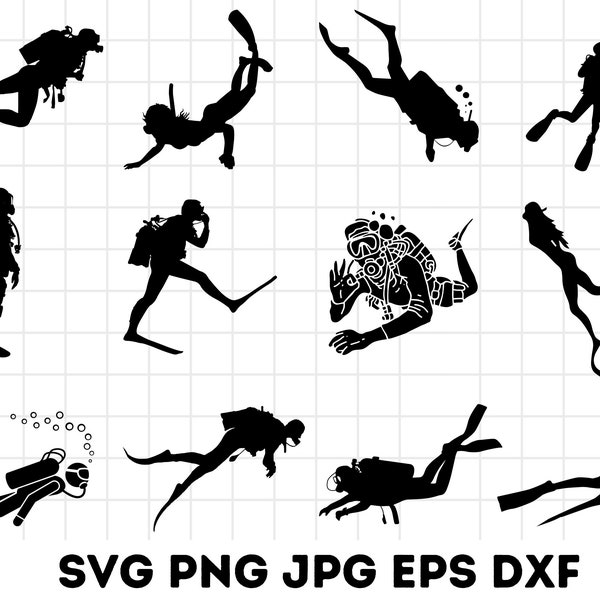 Scuba Diving Svg - Etsy