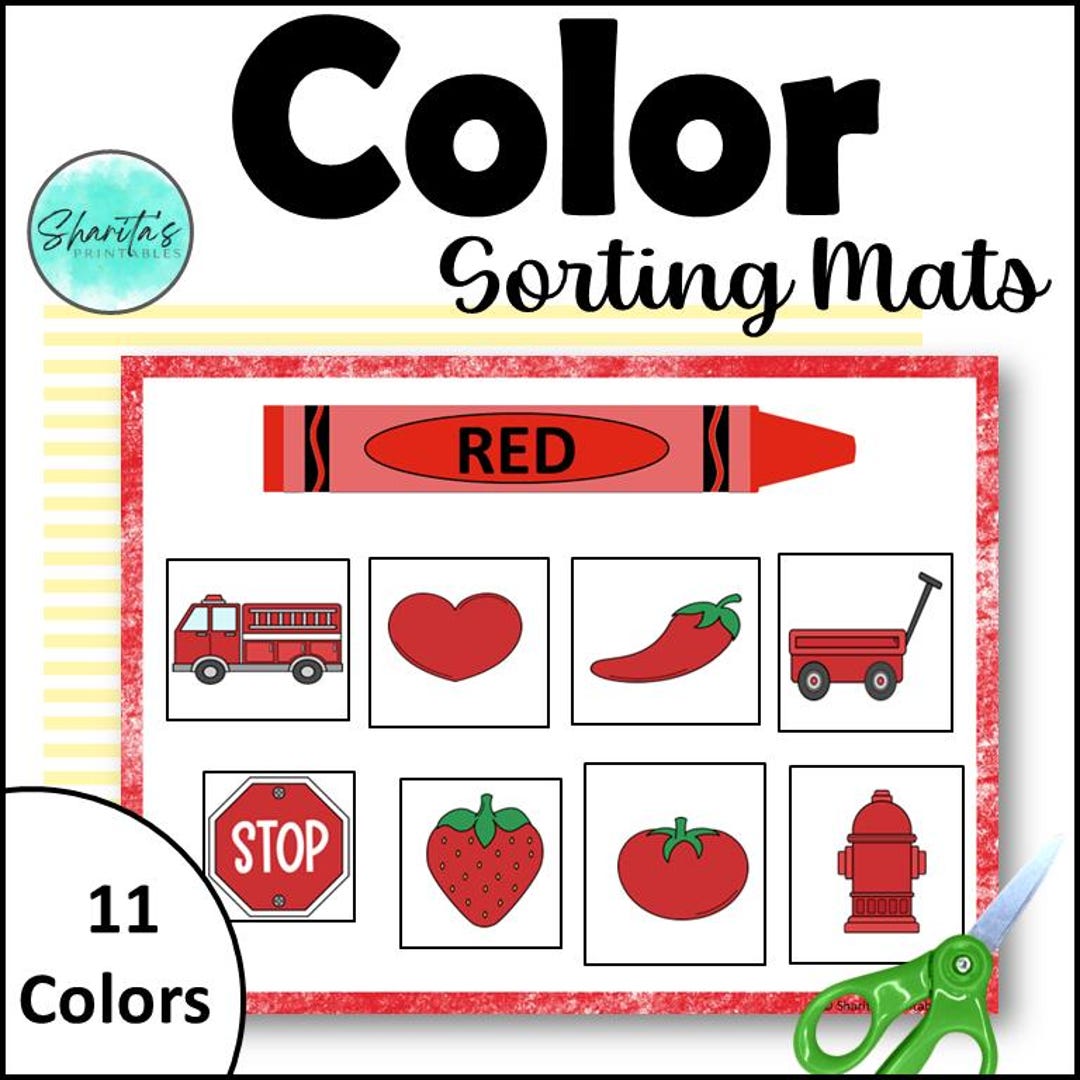 Color Sorting Mats-color Matching and Recognition Activity - Etsy