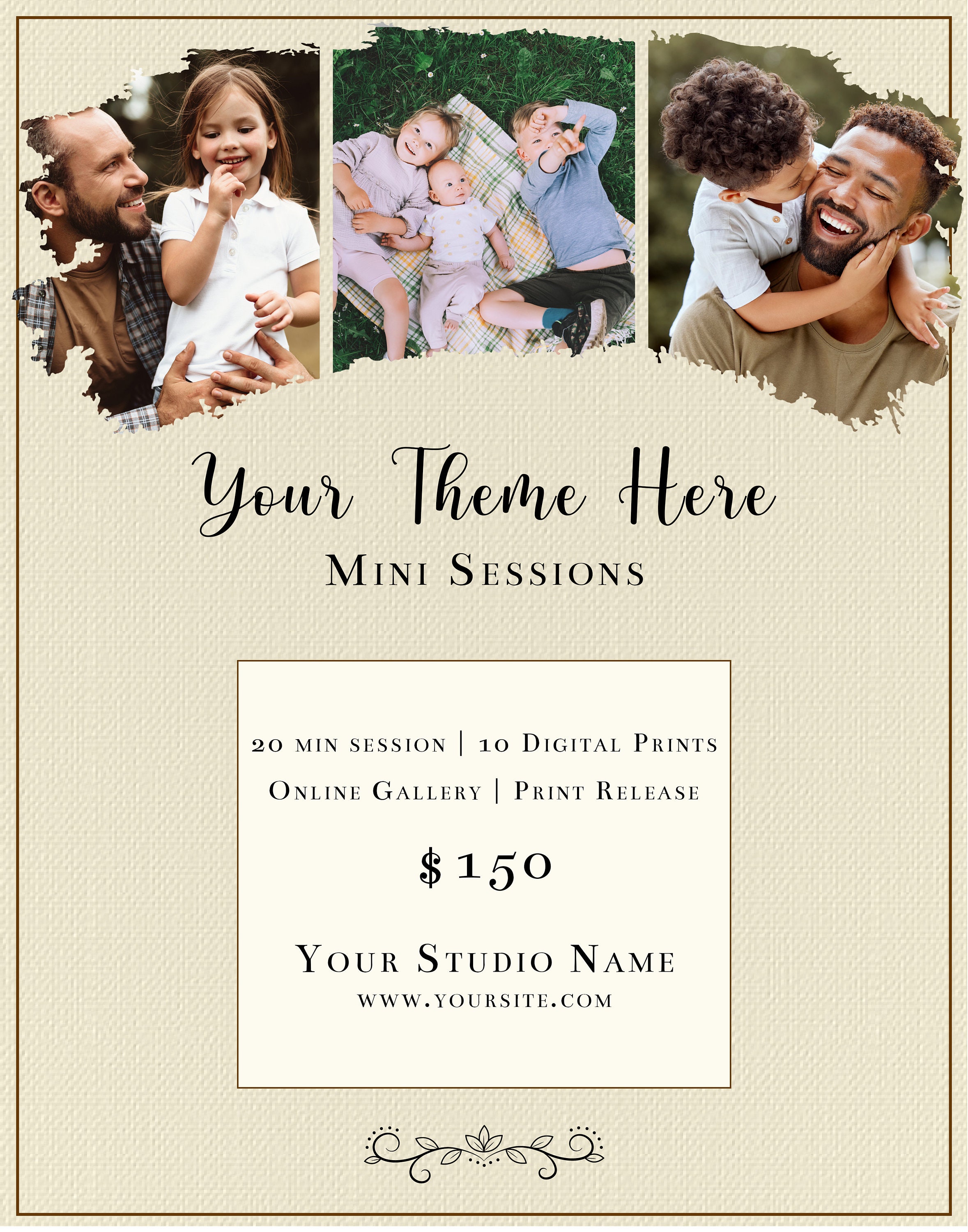 A Mini Session Template for Photographers for Marketing on Social Media ...