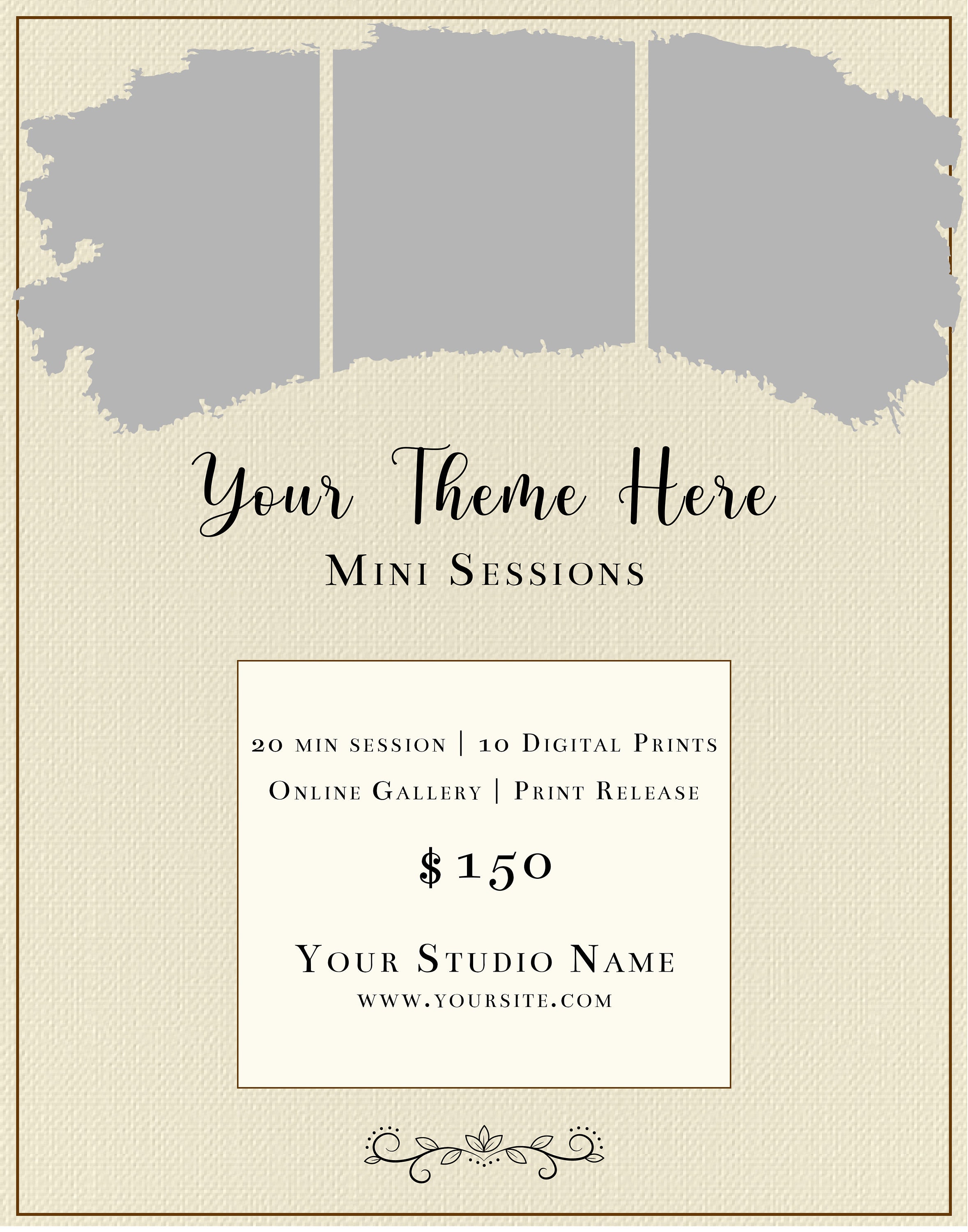 A Mini Session Template for Photographers for Marketing on Social Media ...